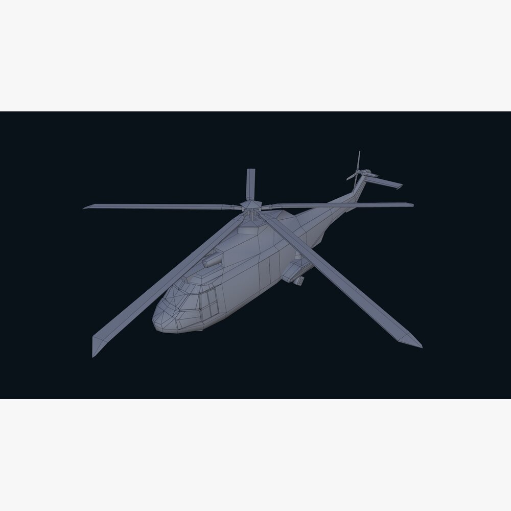 EC225 Super Puma MkII VR AR Low poly 3D model - Download Helicopter on ...