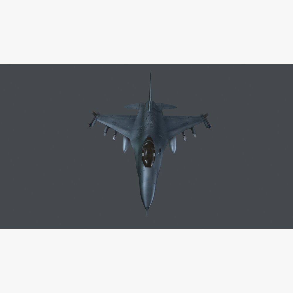 F16A Fighting Falcon VR AR Low poly 3D model - Download Fighter on ...