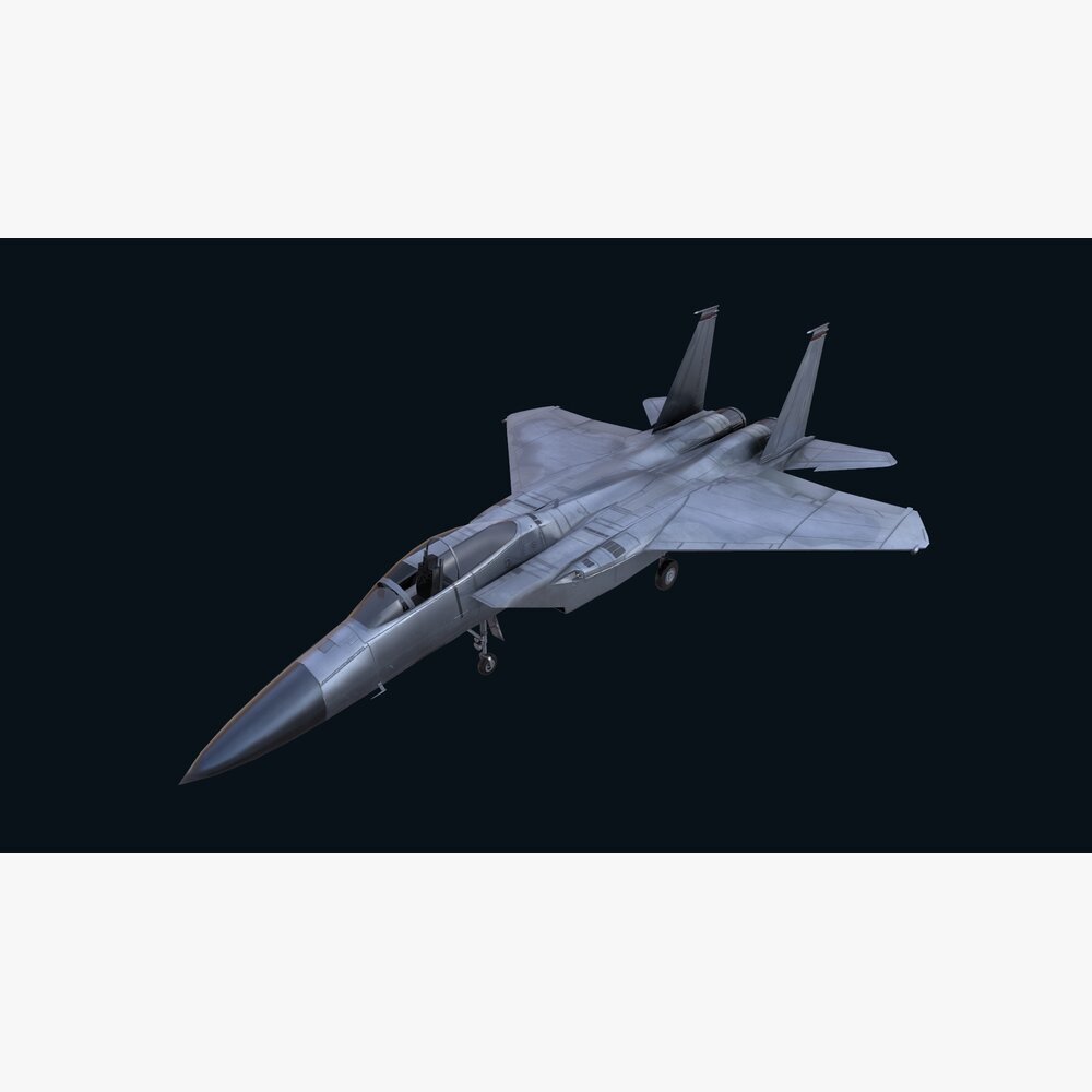 F15 Eagle VR AR Low poly 3D model - Download Fighter on 3DModels.org