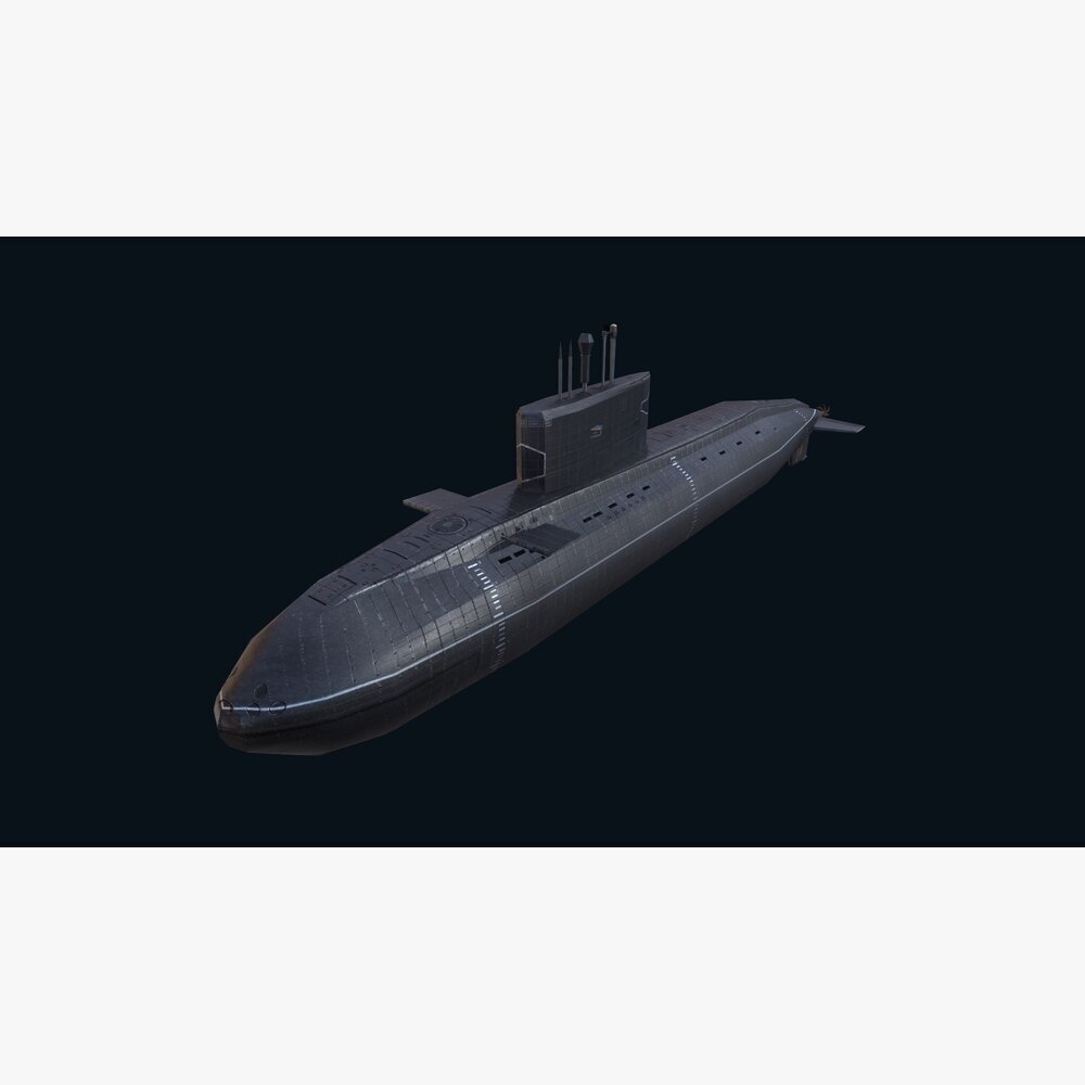 Kilo Class Submarine Vr Ar Low Poly 3D model - Download Submarine on ...