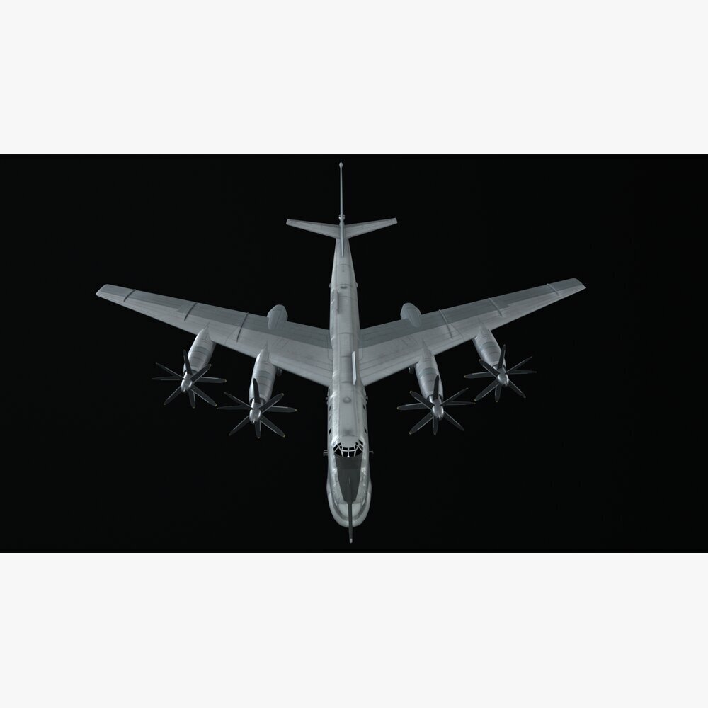 Tu 95 Vr Ar Low Poly 3D model - Download Bomber on 3DModels.org
