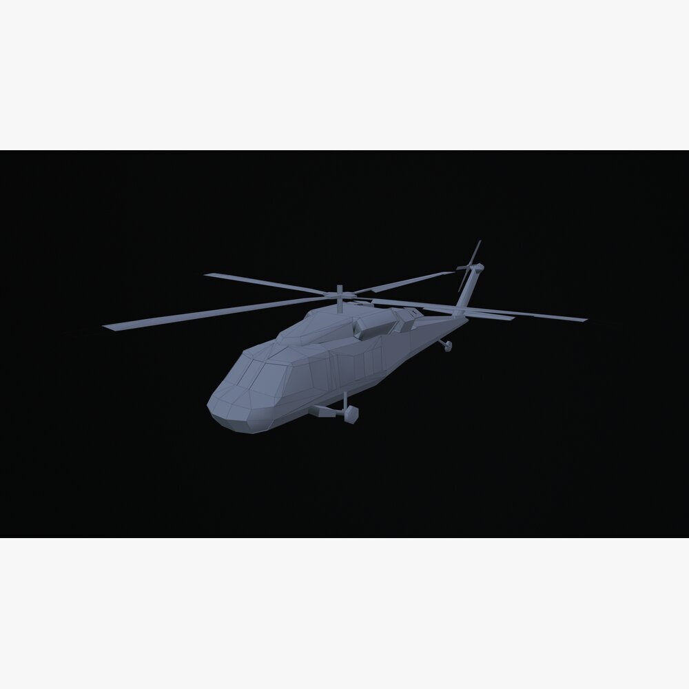 Uh60 Blackhawk Vr Ar Low Poly 3D model - Download Helicopter on ...