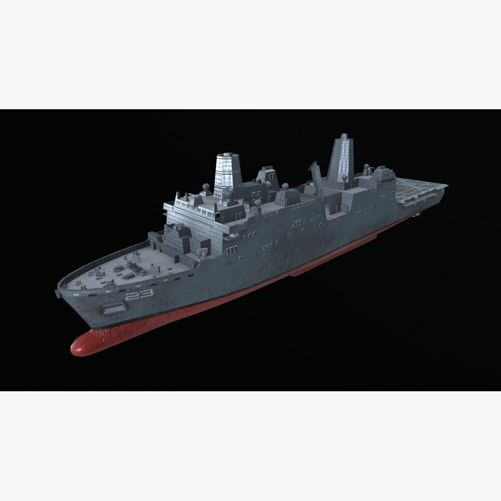 Uss Anchorage Low Poly para VR AR Modelo 3D - Descargar Buque de guerra ...