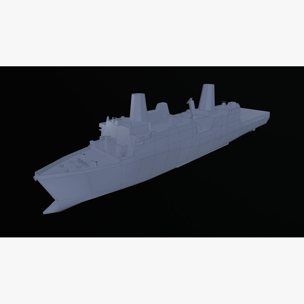 Uss Anchorage Vr Ar Low Poly 3D model - Download Warship on 3DModels.org