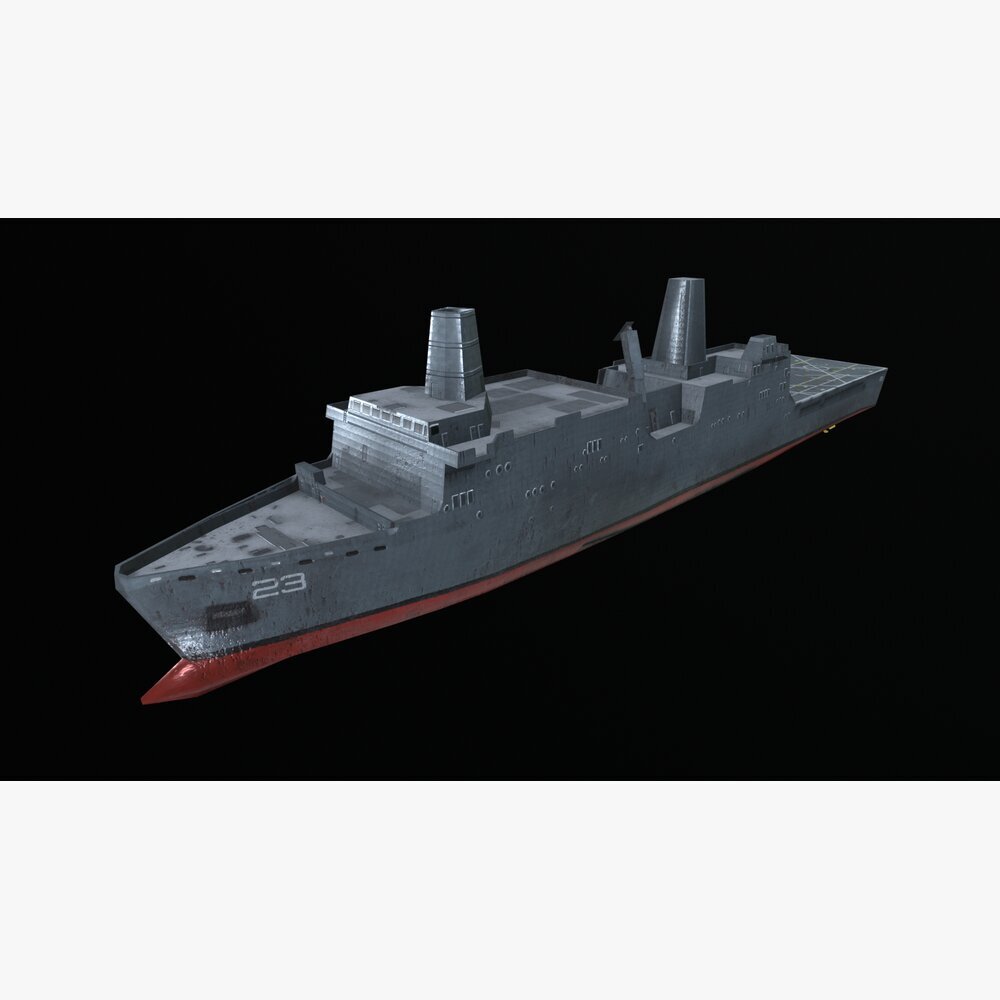 Uss Anchorage Vr Ar Low Poly 3D model - Download Warship on 3DModels.org