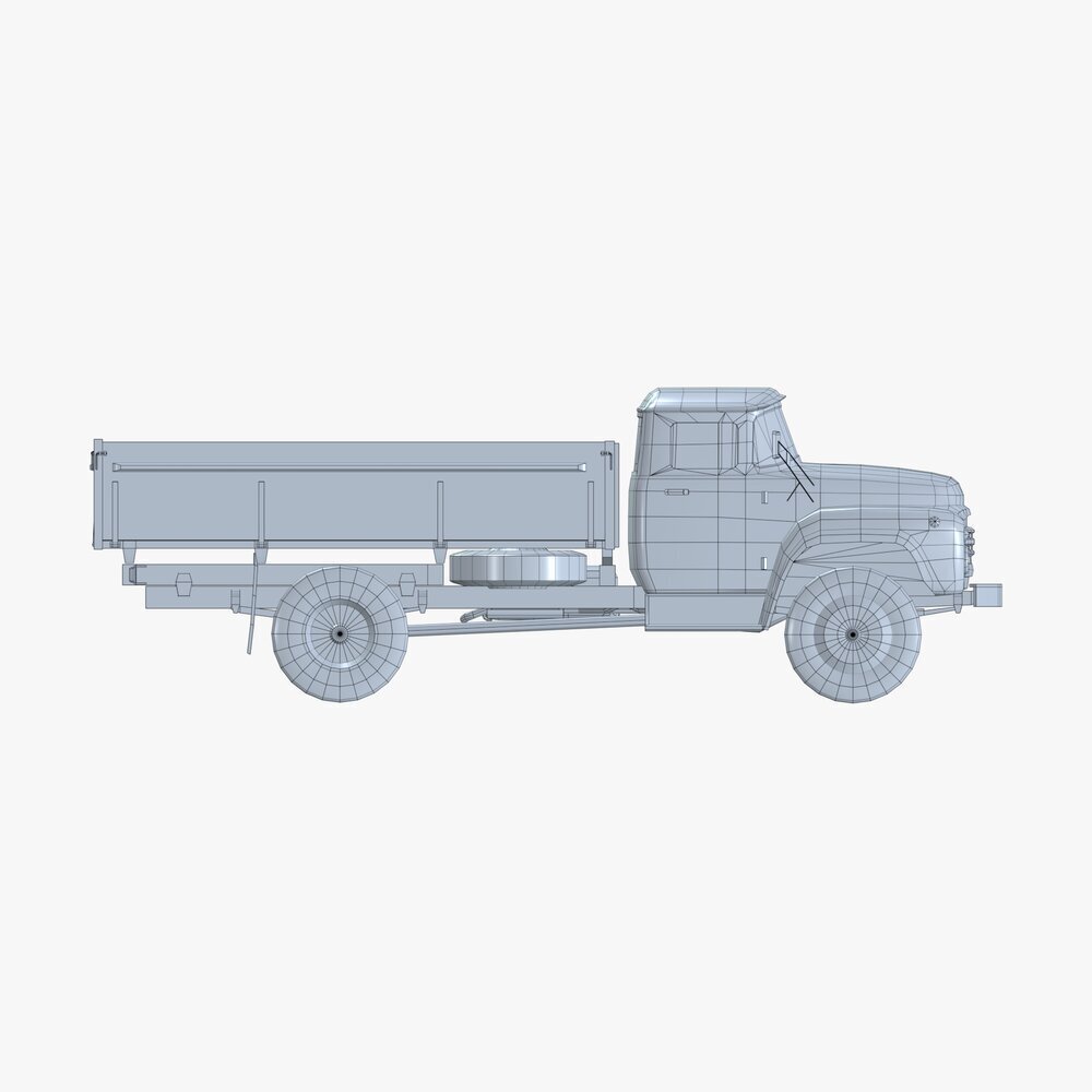 Zil 130 Vr Ar Low Poly 3D model - Download Army Truck on 3DModels.org