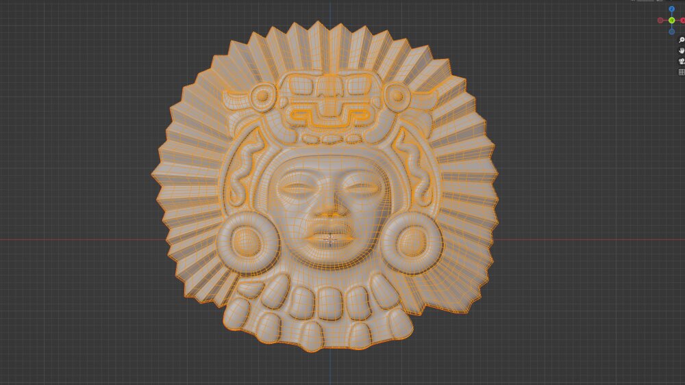 Aztec Gold Face 3D model - Download Coins, Banknotes on 3DModels.org
