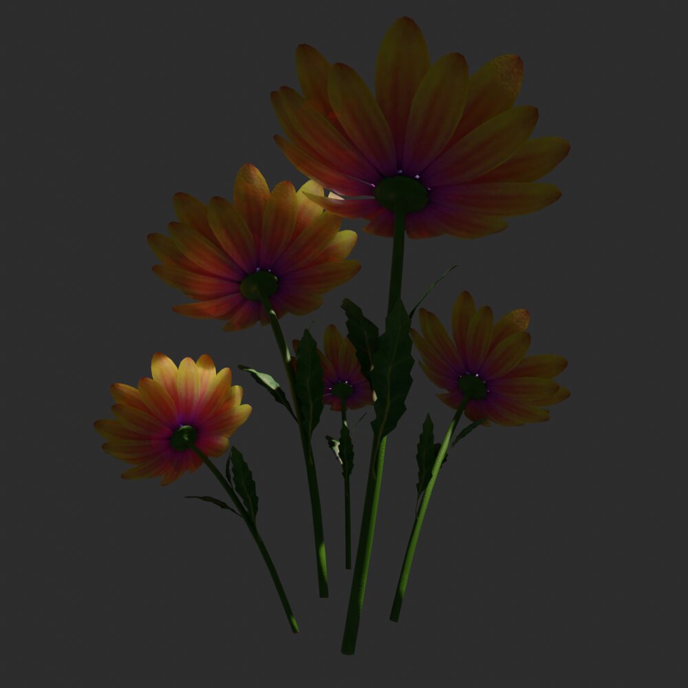 Daisy Flowers 3D model - Download Flowers on 3DModels.org