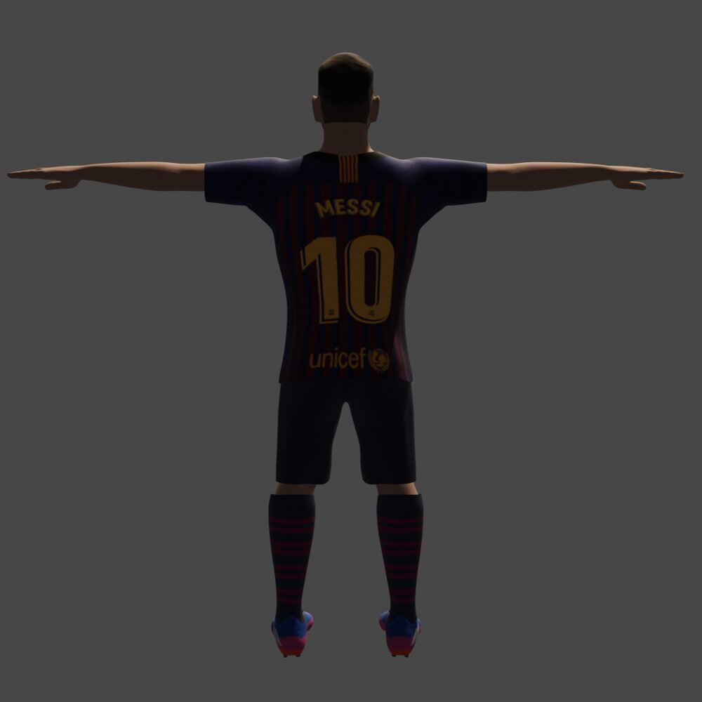 Messi Modelo 3D - Descargar Character on 3DModels.org