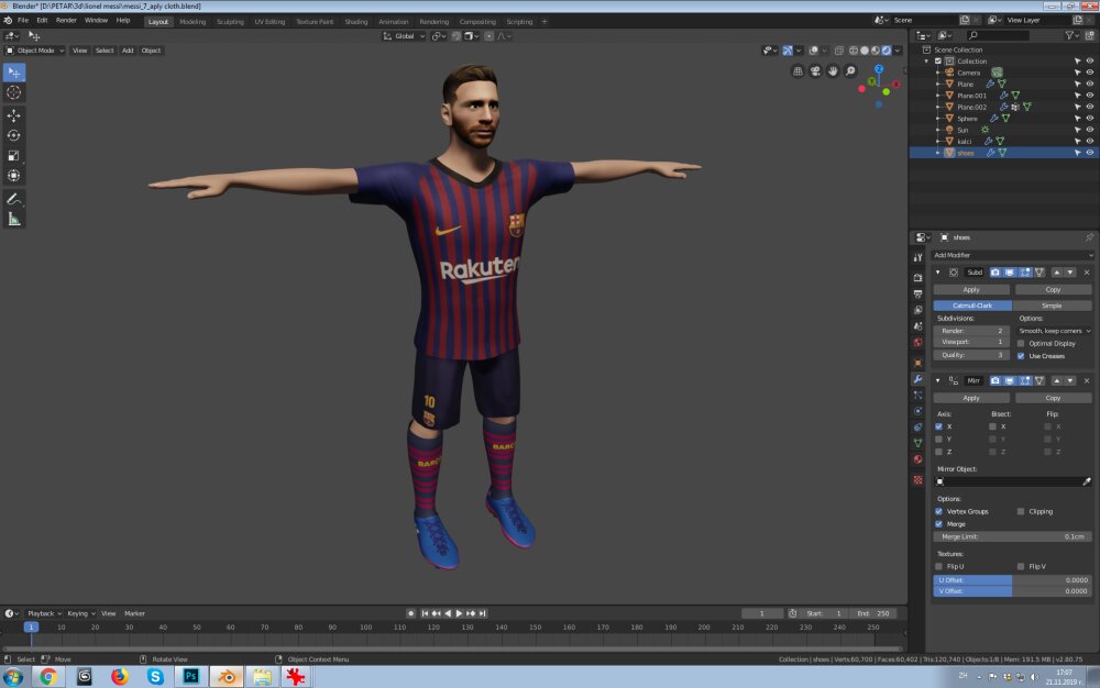 Lionel Messi Jugador del Barcelona Modelo 3D - Descargar Character on ...