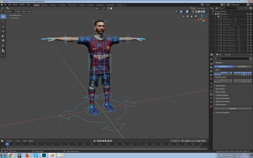 Lionel Messi Jugador del Barcelona Modelo 3D - Descargar Character on ...