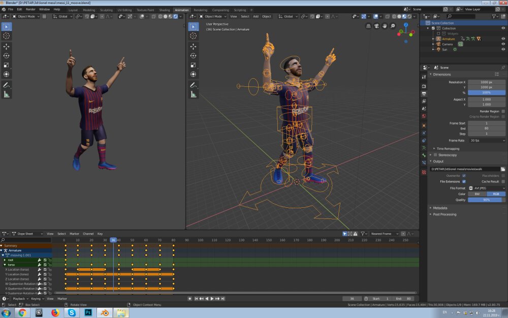 Lionel Messi Jugador del Barcelona Modelo 3D - Descargar Character on ...