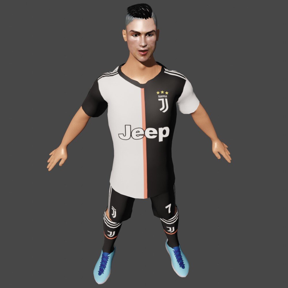 Cristiano Ronaldo 3D 모델 - 다운로드 Character on 3DModels.org