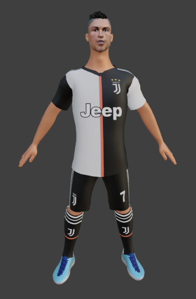 Cristiano Ronaldo 3D 모델 - 다운로드 Character on 3DModels.org