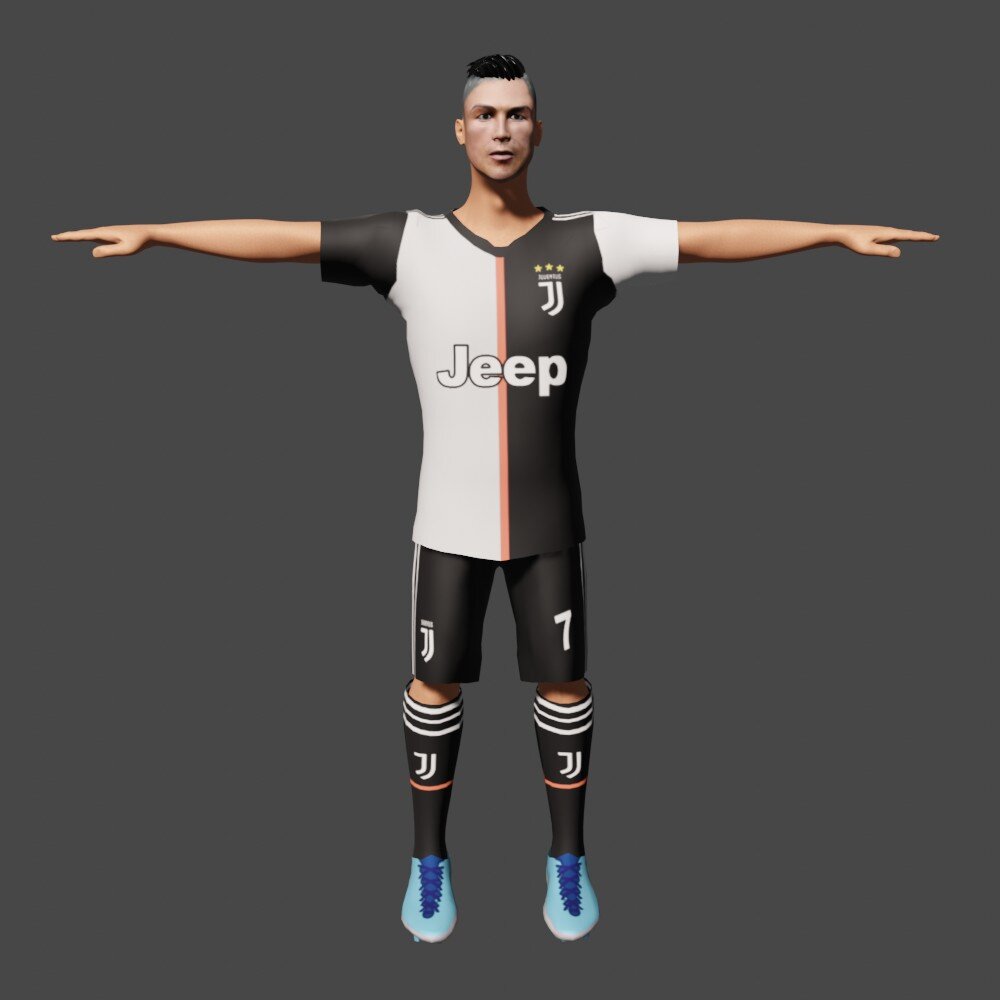 Cristiano Ronaldo 3D model - Download Character on 3DModels.org