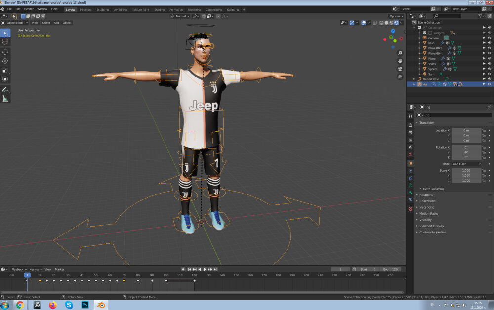 Cristiano Ronaldo 3D model - Download Character on 3DModels.org