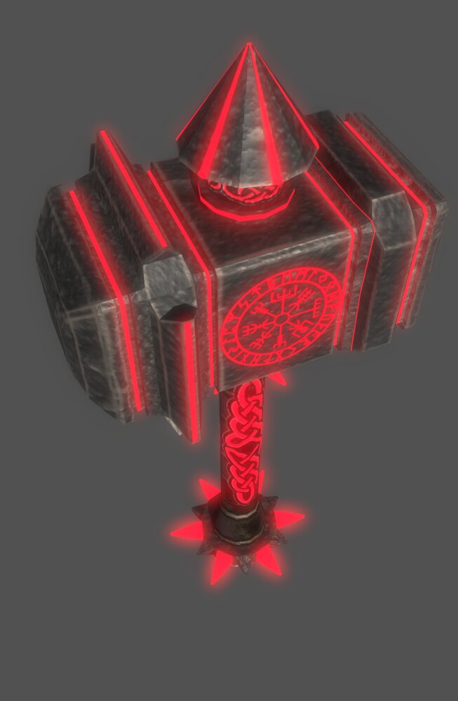 Fantastic Hammer 3D model - Download Bladed Weapon on 3DModels.org