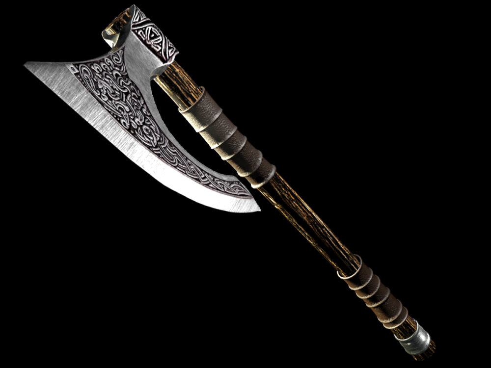 Viking Axe 3D model - Download Bladed Weapon on 3DModels.org