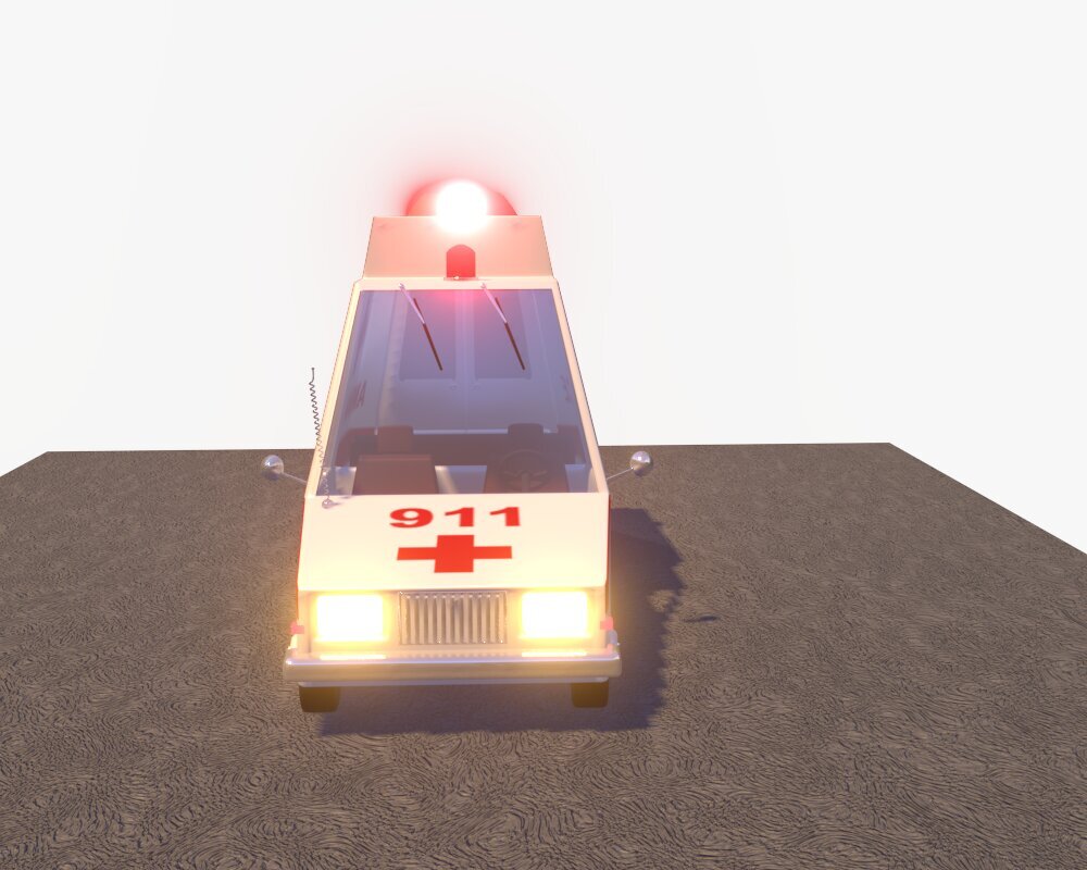 Ambulance Car 3D model - Download Van on 3DModels.org