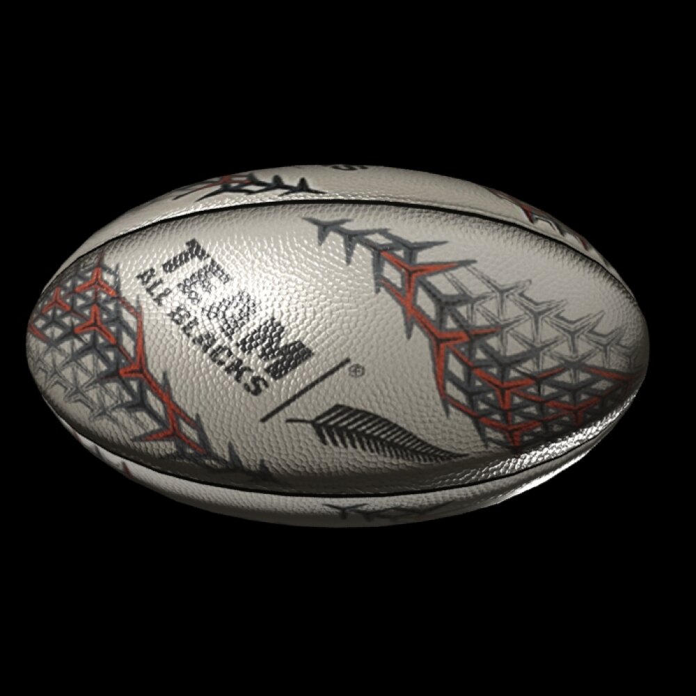 Team All Blacks Rugby Ball 3D model - Download Sports Equipment on ...
