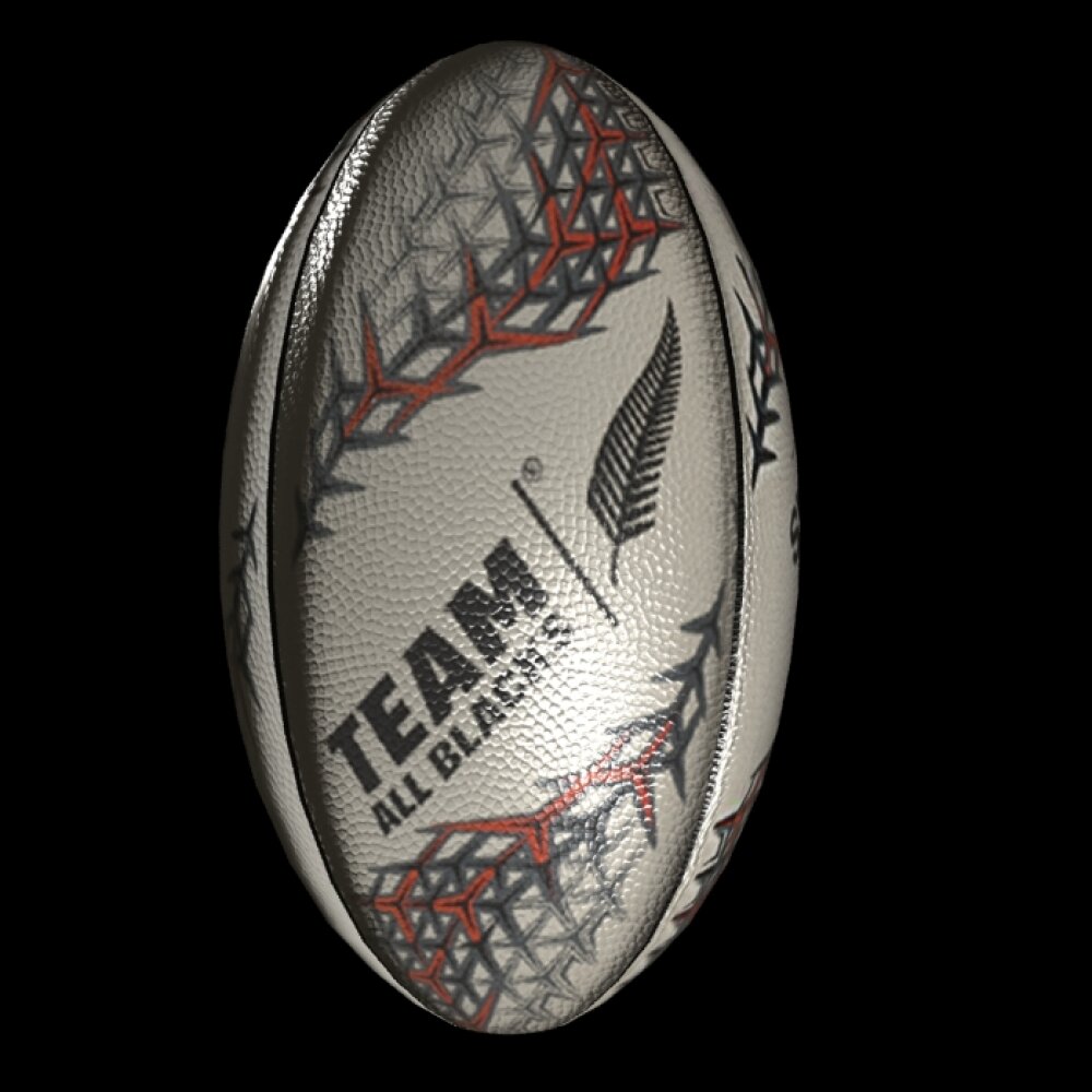 Ballon de Rugby Team All Blacks Modèle 3D - Télécharger Équipements ...