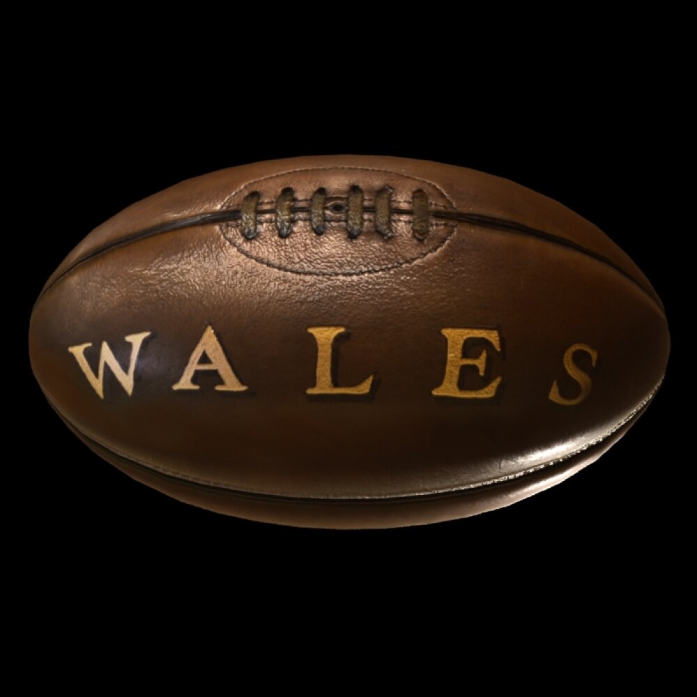 Vintage Leather Rugby Ball 3D model - Download Sports Equipment on ...