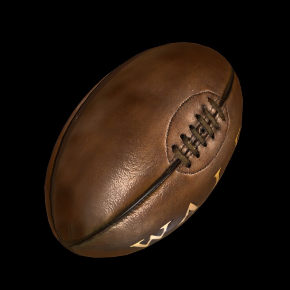 Vintage Leather Rugby Ball 3D model - Download Sports Equipment on ...