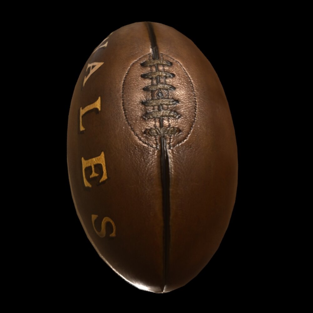 Vintage Leather Rugby Ball 3D model - Download Sports Equipment on ...