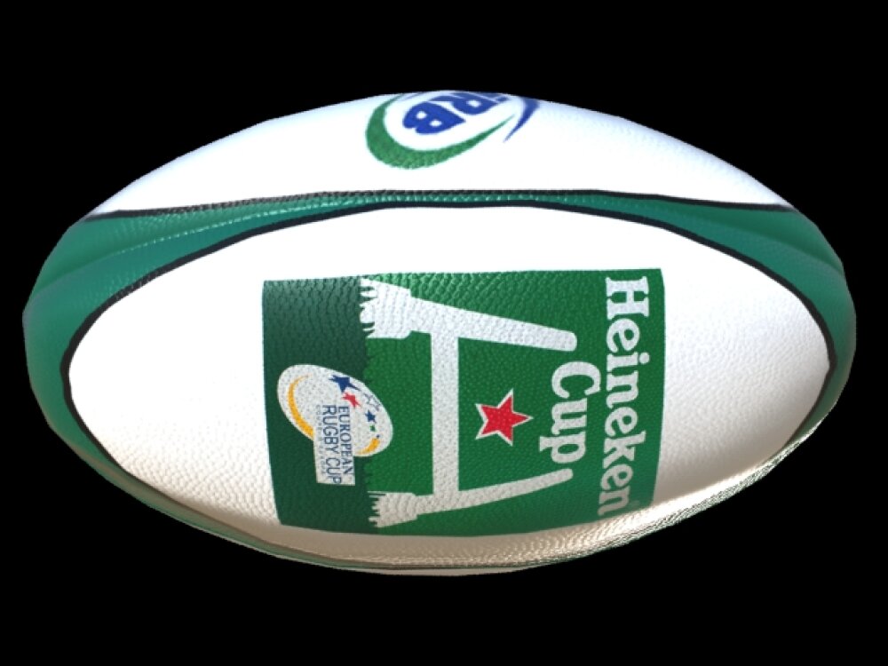 Heineken Cup Rugby Ball with Official Logos 3D model - Download Sports ...
