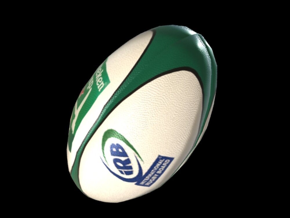 Heineken Cup Rugby Ball with Official Logos 3D model - Download Sports ...