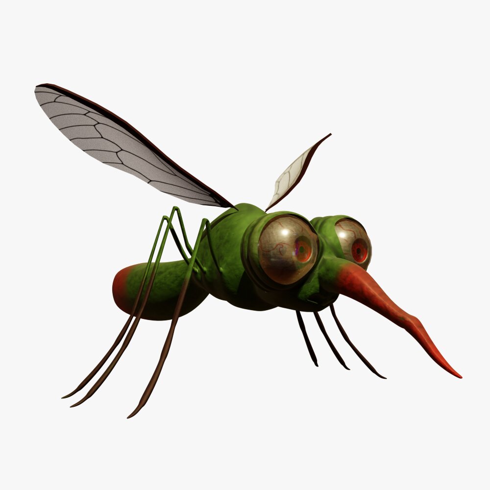 Stylized Mosquito 3D model - Download Cartoon characters on 3DModels.org