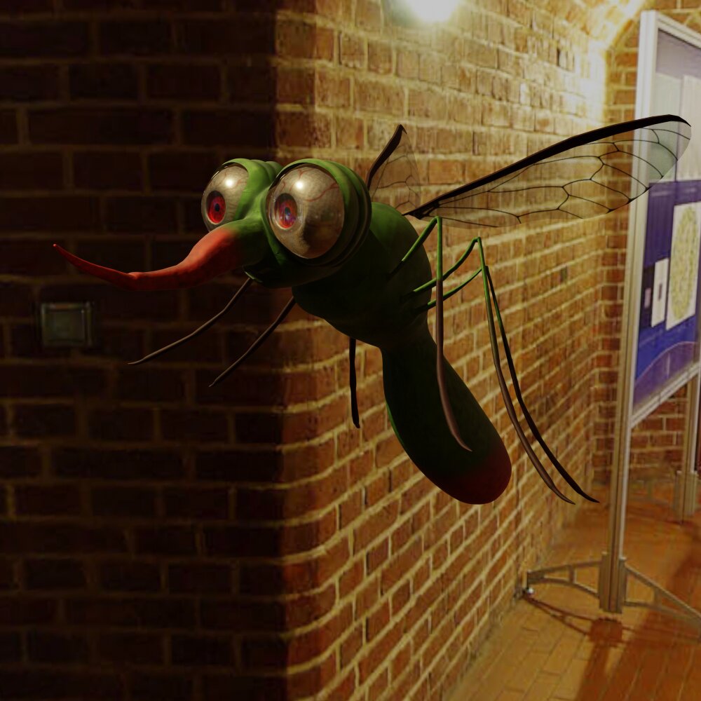 Stylized Mosquito 3D model - Download Cartoon characters on 3DModels.org