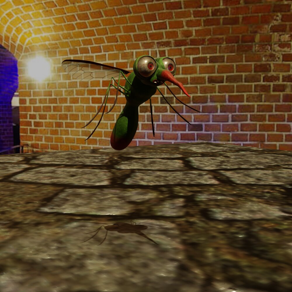 Stylized Mosquito 3D model - Download Cartoon characters on 3DModels.org