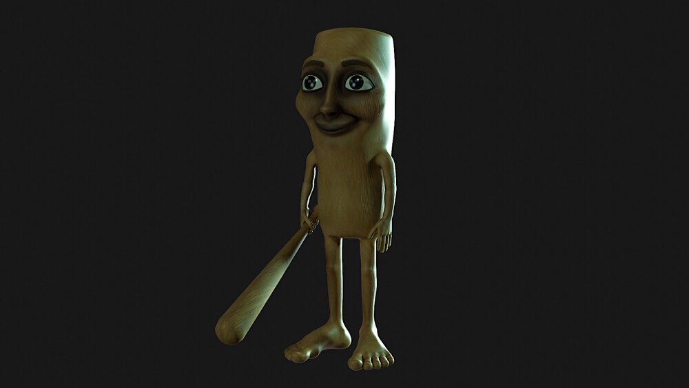 Tungtung Sahur – Brainrot Meme 3D model - Download Cartoon characters ...