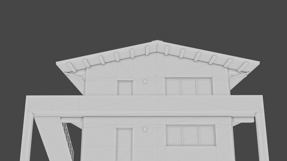 Two-story Residential Building 3D model - Download Buildings on ...