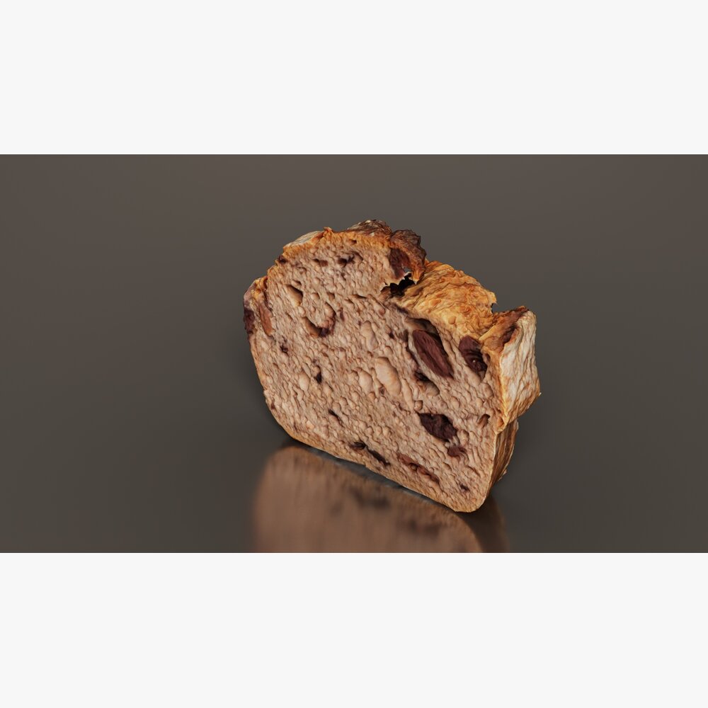 Artisan Bread Slice 3D model - Download Dairy, Bakery on 3DModels.org