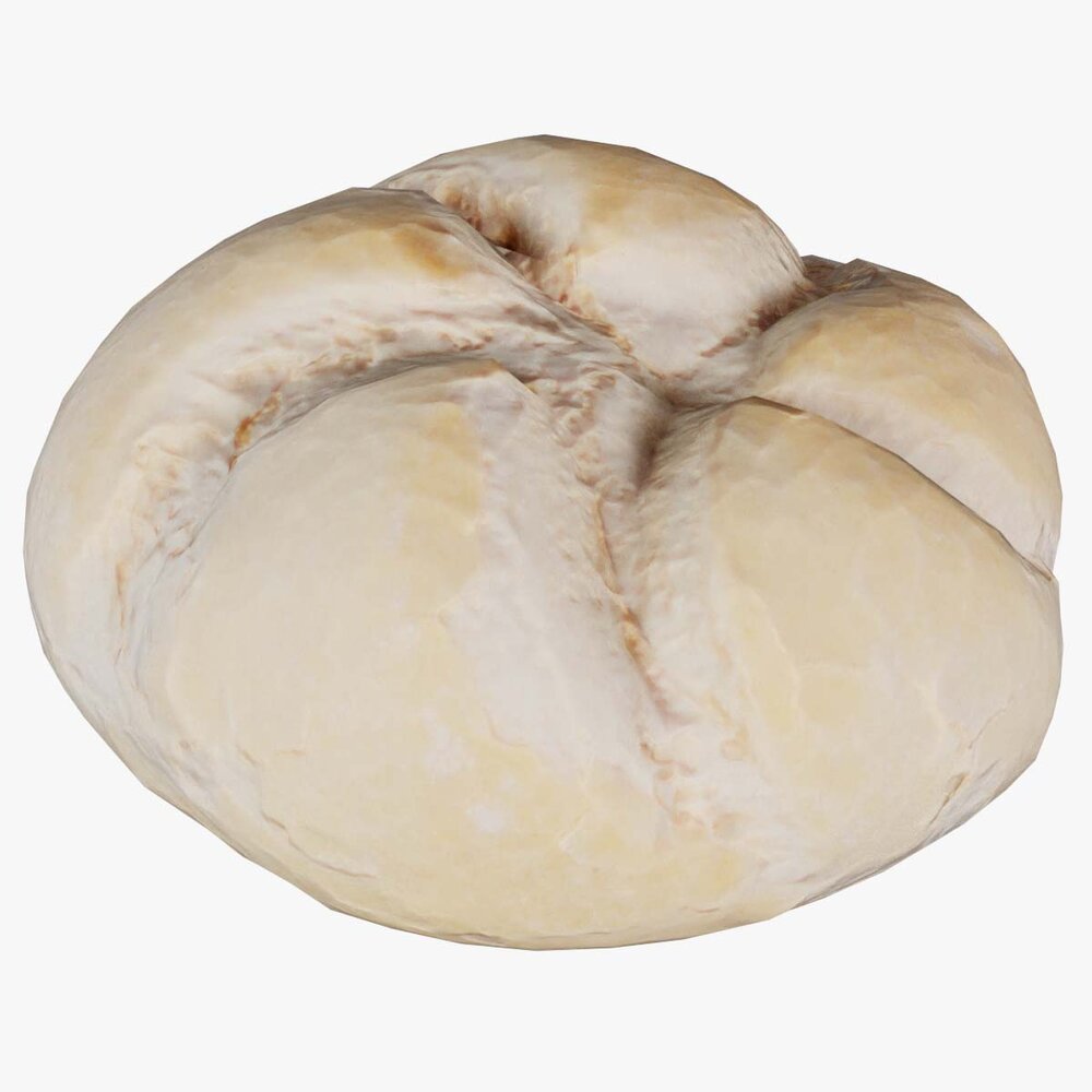 Rustic Bread Roll 3D model - Download Dairy, Bakery on 3DModels.org