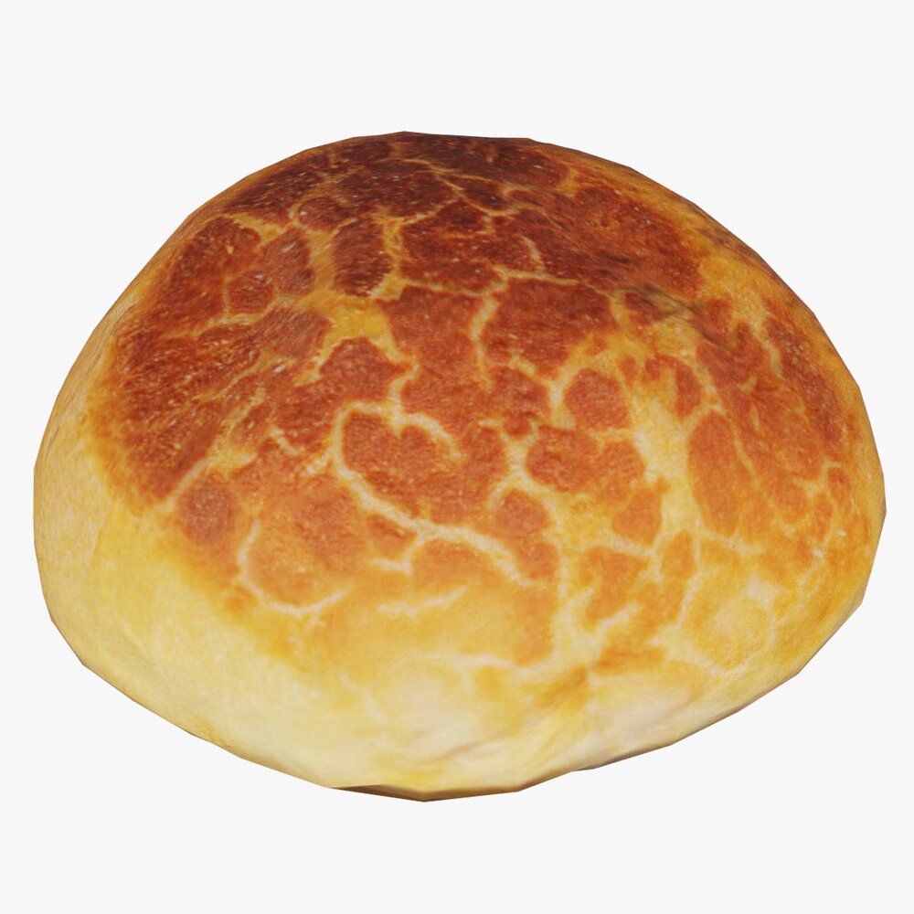 Tiger Bread with Distinctive Crackle Crust 3D model - Download Dairy ...