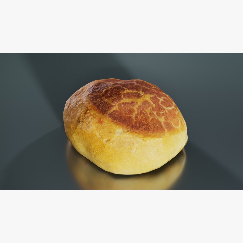 Tiger Bread with Distinctive Crackle Crust 3D model - Download Dairy ...