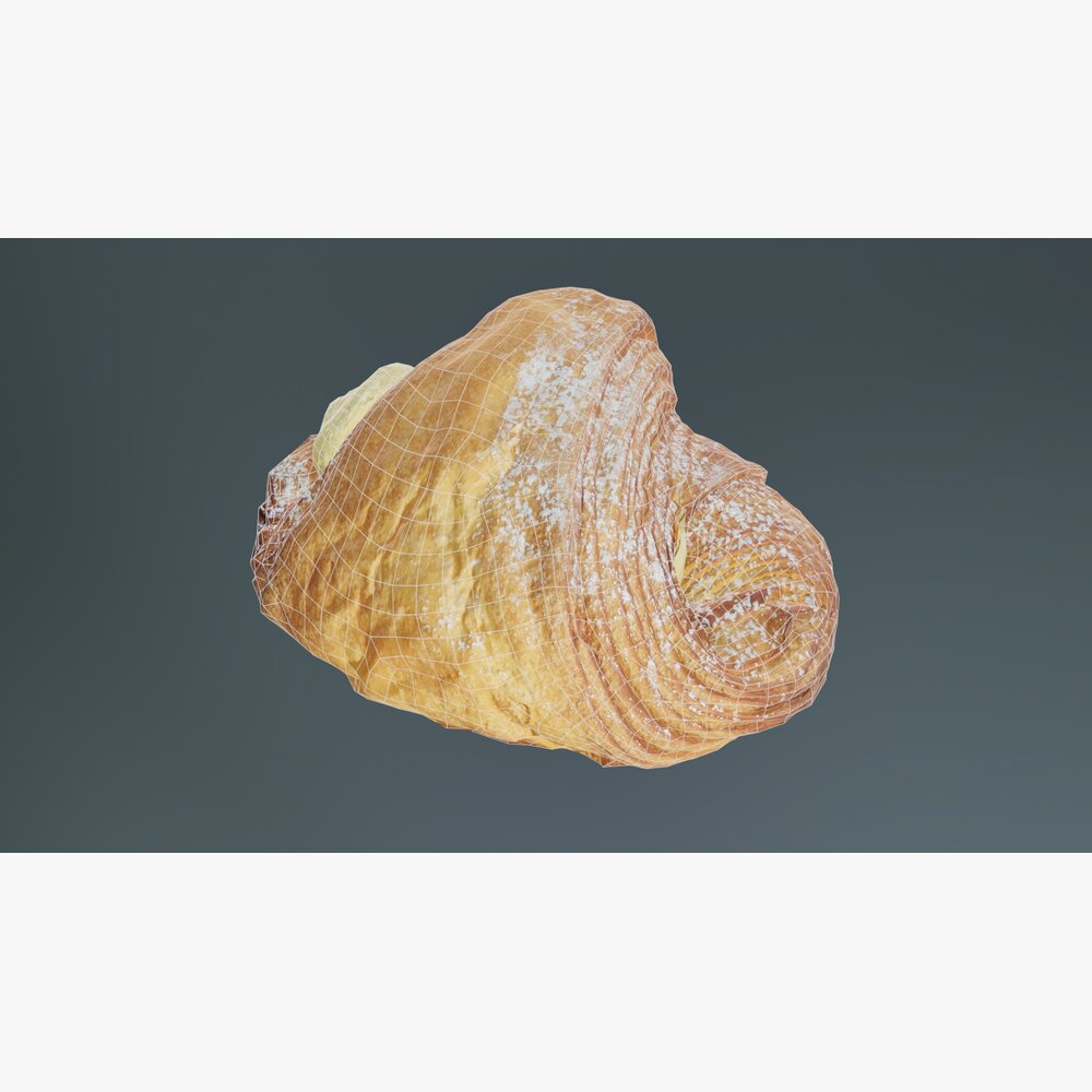 Pudding Croissant 3D model - Download Dairy, Bakery on 3DModels.org