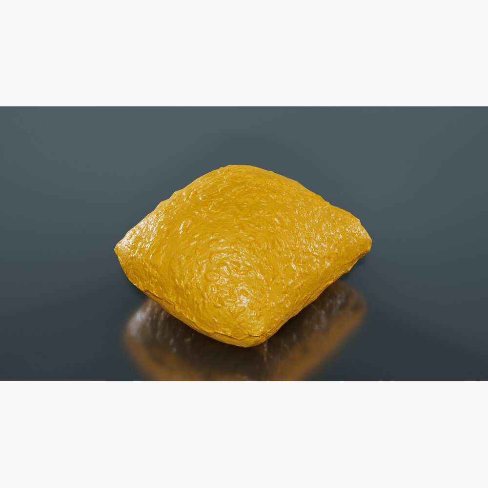 Multigrain Square Bread Roll with Seeds 3D model - Download Dairy ...