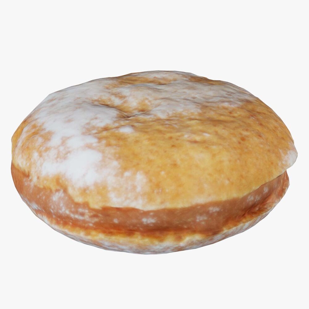 Sugar Powdered Cookie 3D model - Download Dessert on 3DModels.org