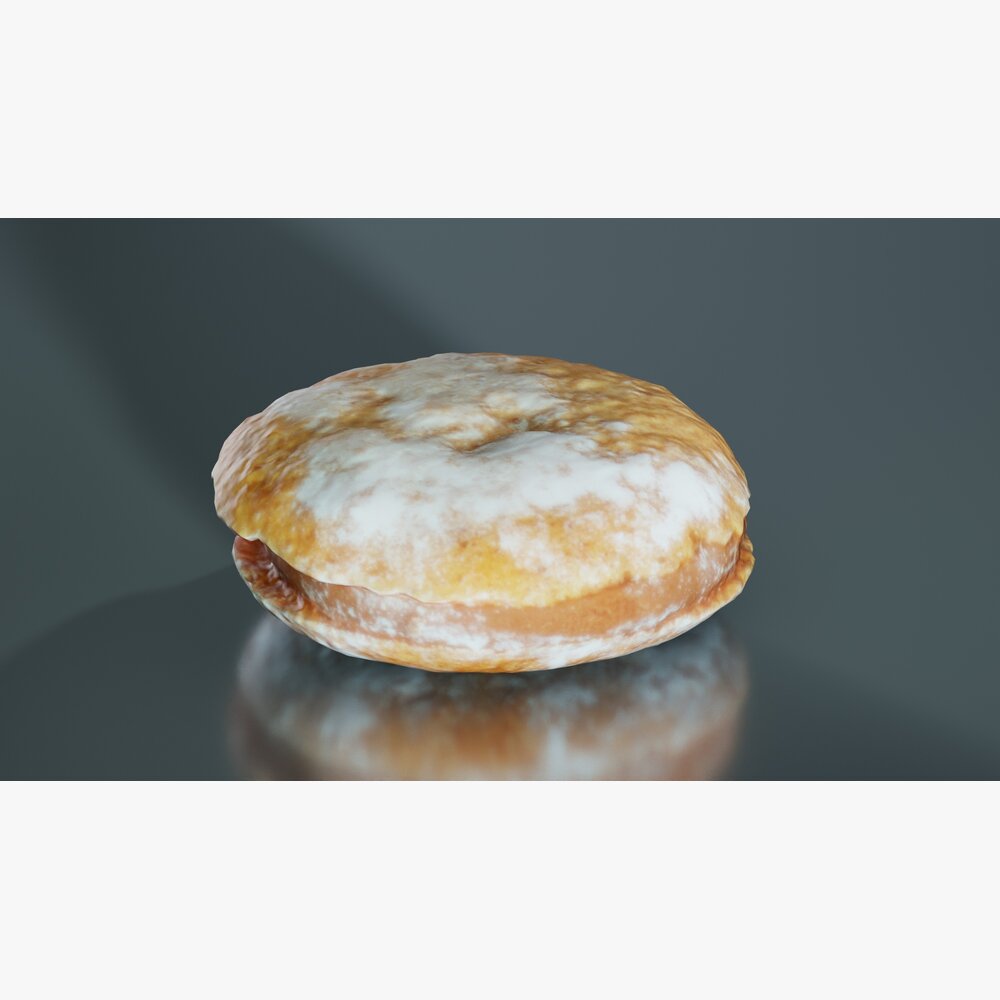 Sugar Powdered Cookie 3D model - Download Dessert on 3DModels.org