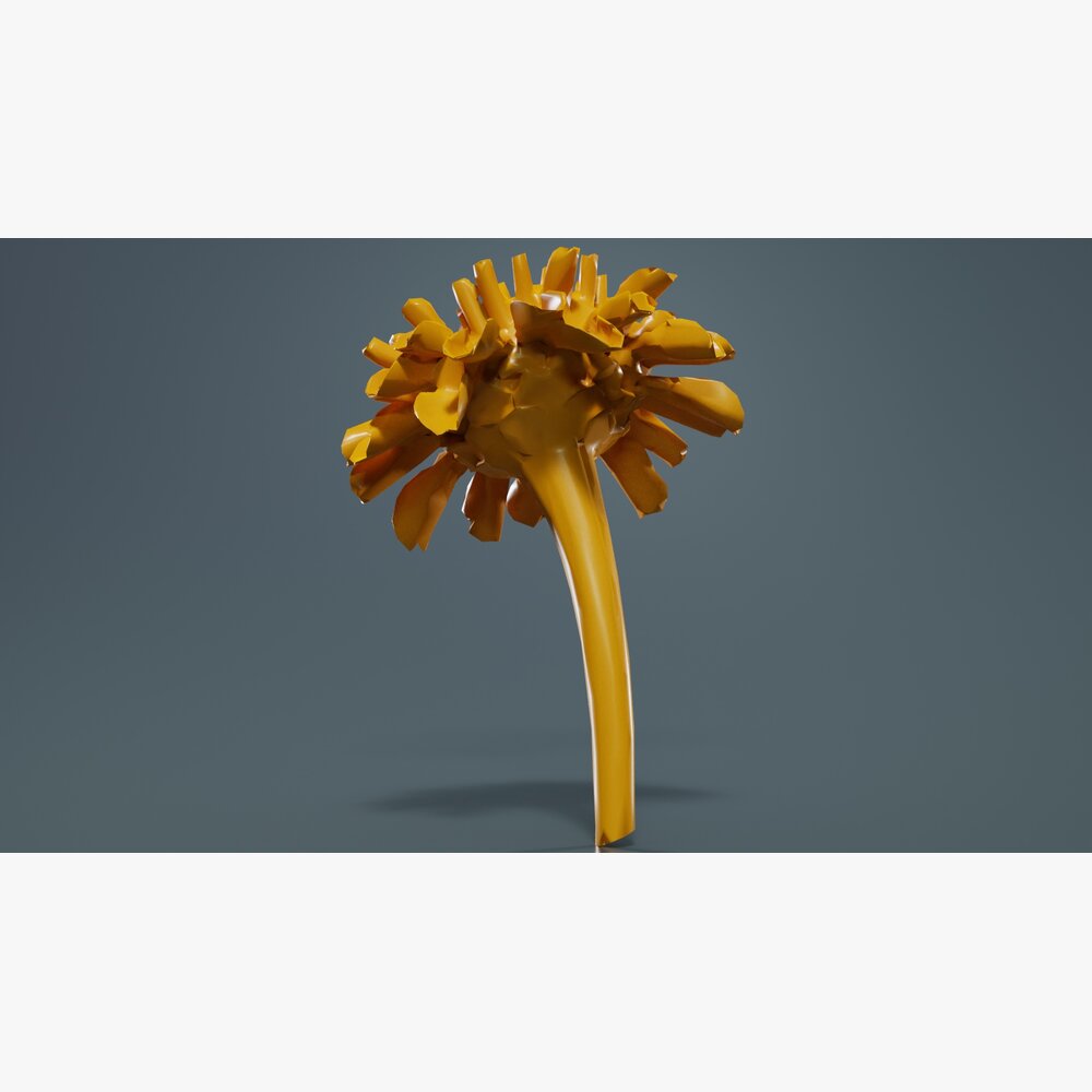 Elegant Zinnia Green 3D model - Download Flowers on 3DModels.org