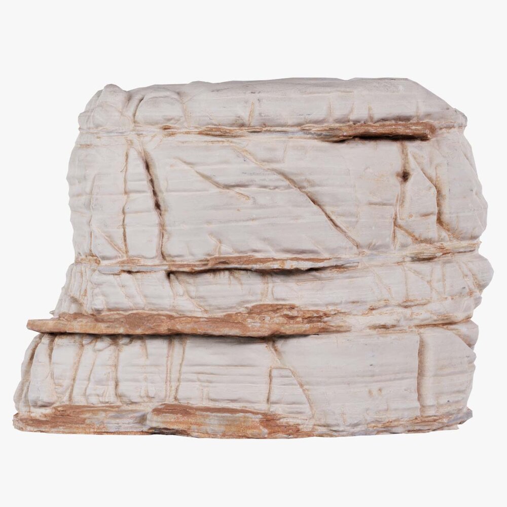 Layered Suiseki Stone with Textured Erosion 3D model - Download ...