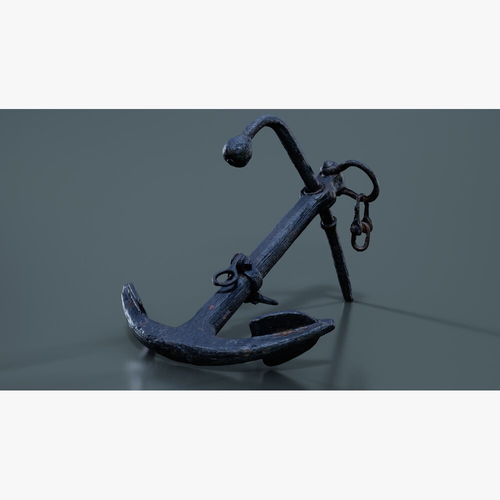 Vintage Ship Anchor 3D model - Download Tools on 3DModels.org