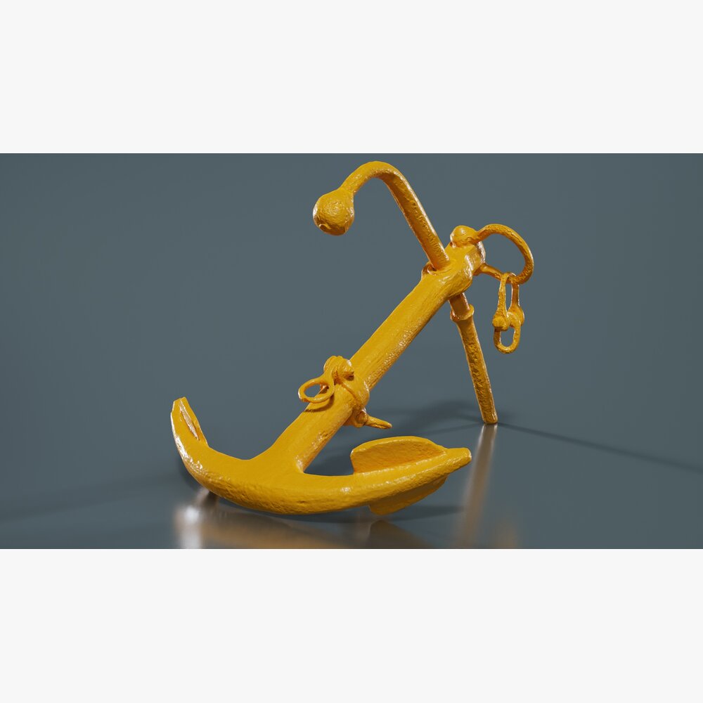 Vintage Ship Anchor 3D model - Download Tools on 3DModels.org