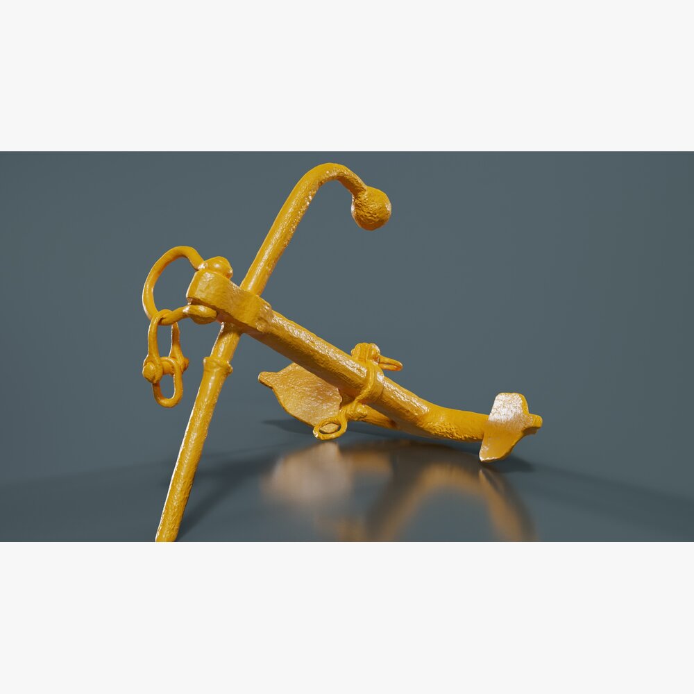 Vintage Ship Anchor 3D model - Download Tools on 3DModels.org