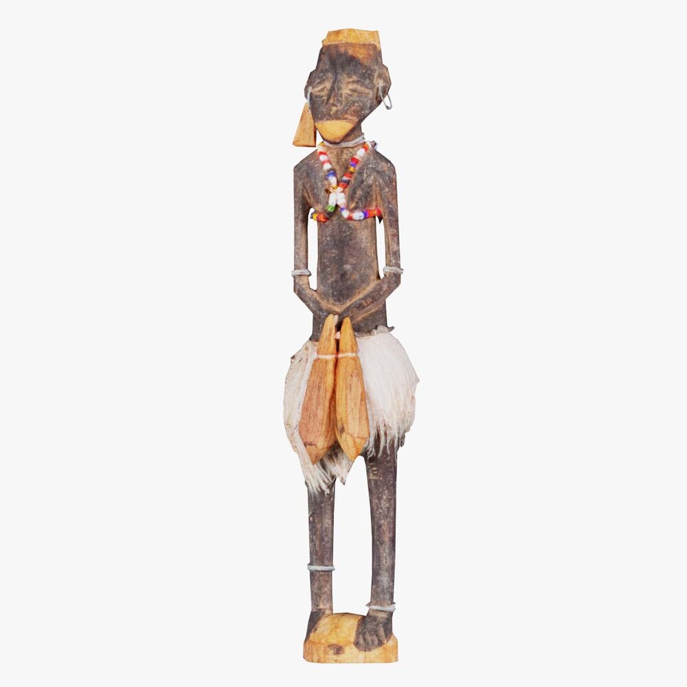 Traditional Tribal Wooden Sculpture 3D model - Download Sculptures on ...