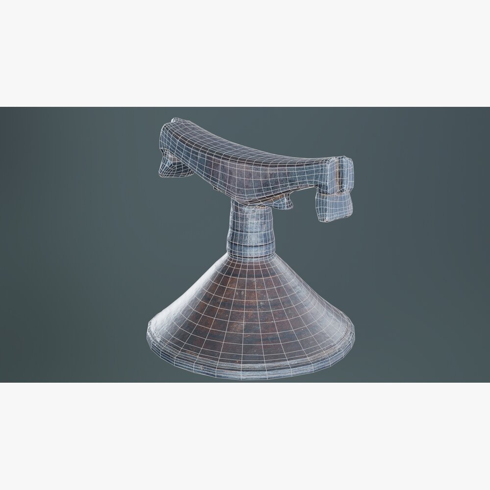 Antique African Dark Wooden Headrest 3D model - Download Decoration on ...